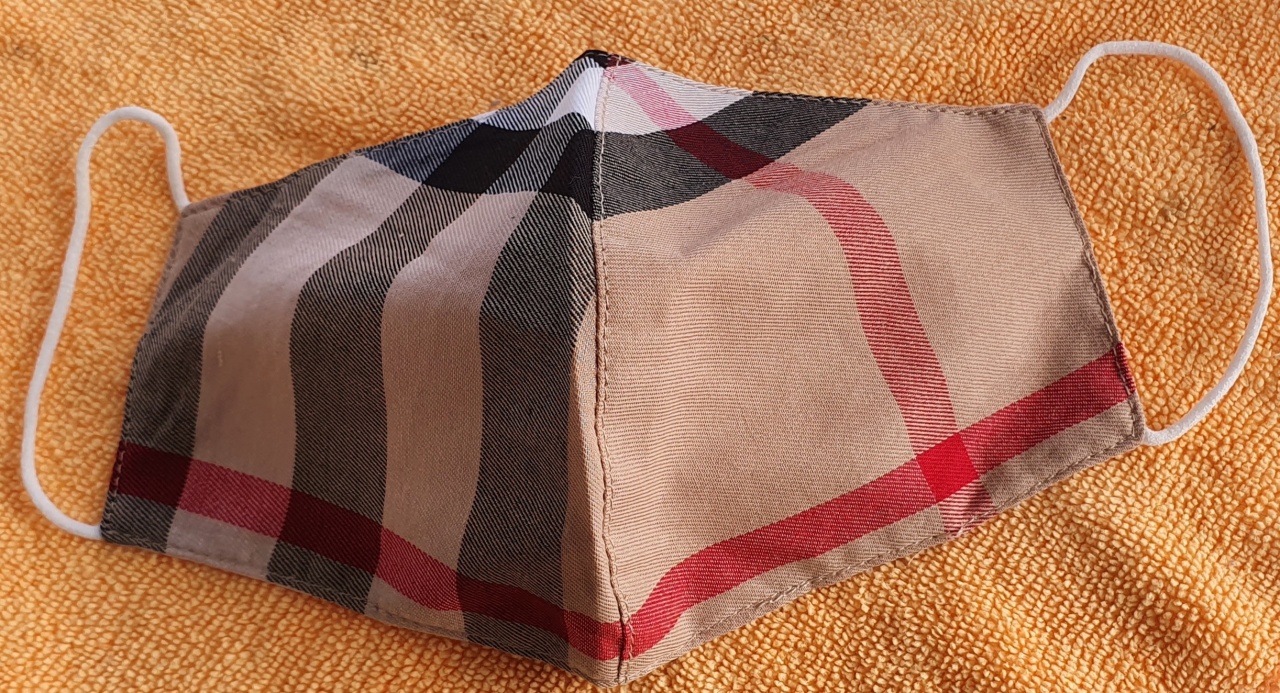 Burberry-inspired fabric mask