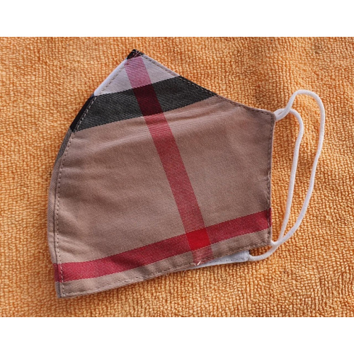 Burberry-inspired fabric mask
